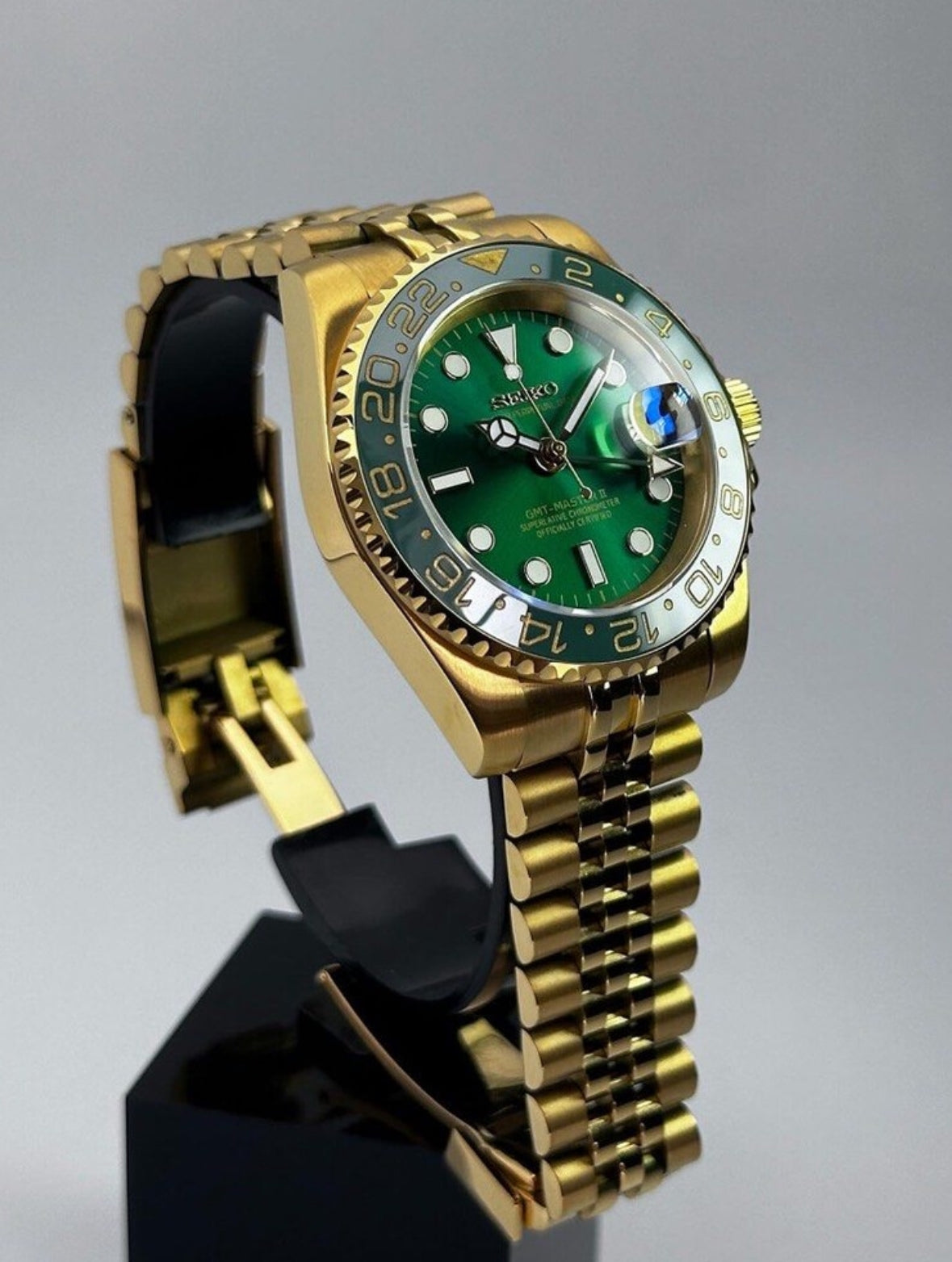 Seiko GMT- Master II Mod ‘Golden Hulk’ 40 – NH35 Mod Watch Shop
